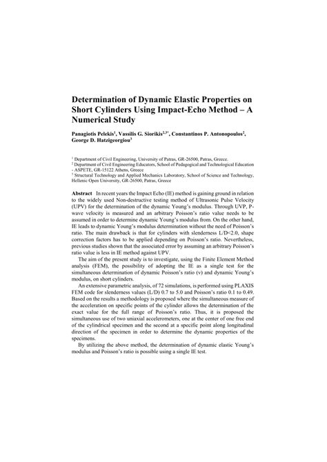 download pdf determination of dynamic elastic properties on short