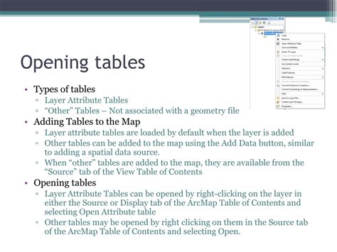 Ppt Arcgis Arcmap Tables Powerpoint Presentation Free Download Id8907257