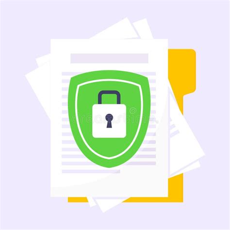 Privacy Policy Safety Lock And Data Protection Metaphor Stock Vector Illustration Of Legal