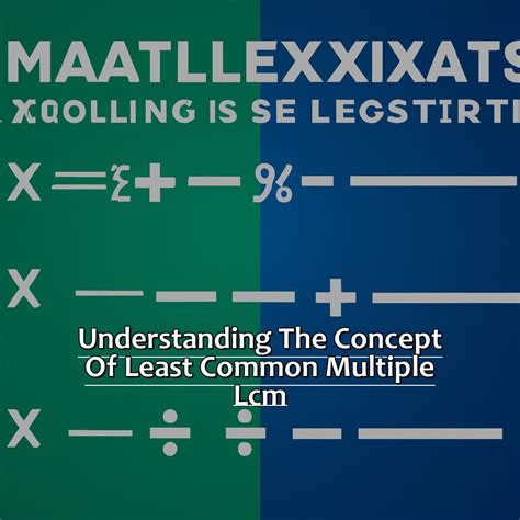 Determining The Least Common Multiple In Excel Manycoders