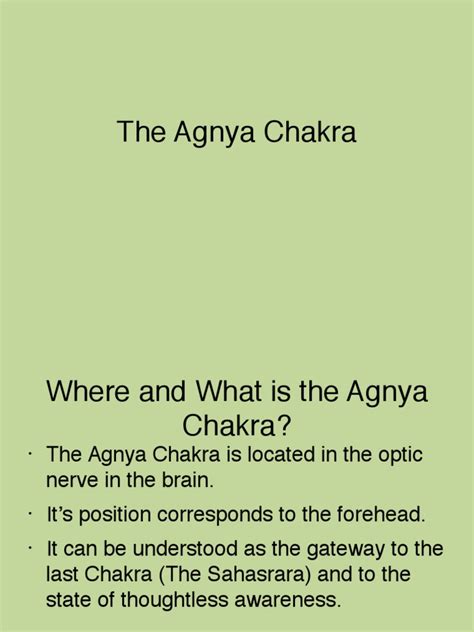 The Agnya Chakra Pdf