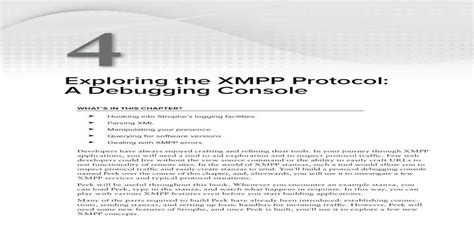 Pdf Exploring The Xmpp Protocol A Debugging Consoleprofessionalxmpp