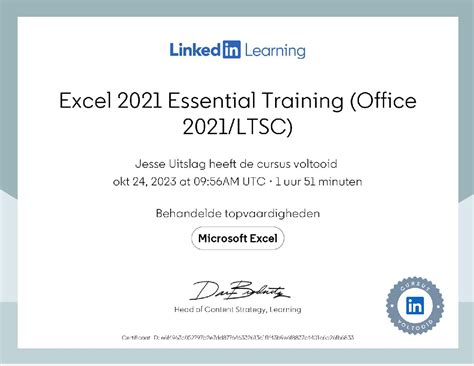 Jesse Uitslag On Linkedin Microsoft Excel Certificaat Behaald