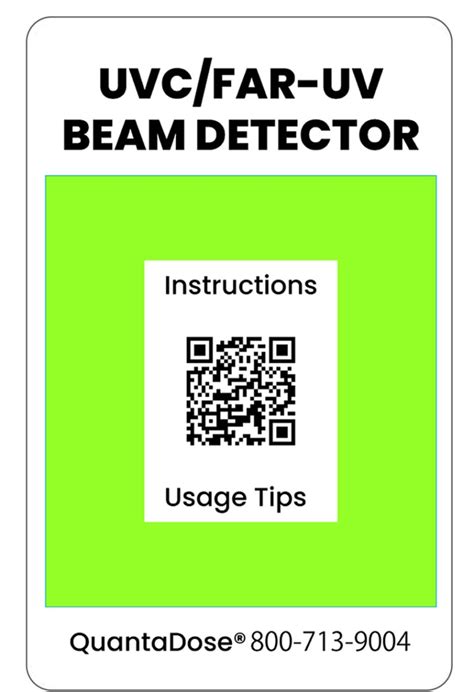 Quantadose® Multi Wavelength Bi Luminescent Uv Uvc Light Test Card ⋆ Quantadose Far Uv Uvc Light