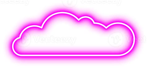 Glowing Neon Cloud Design Element 23817140 Png
