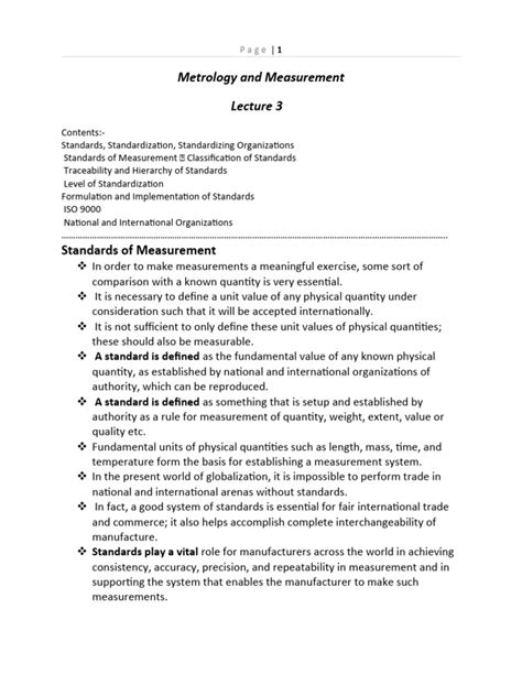 Metrology Chapter 3 Pdf Metrology Calibration