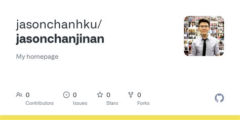 GitHub Jasonchanhku Jasonchanjinan My Homepage