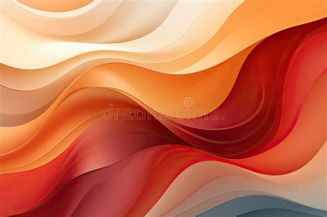 Abstract Flowing Waves Of Warm Colors Stock Illustration Illustration