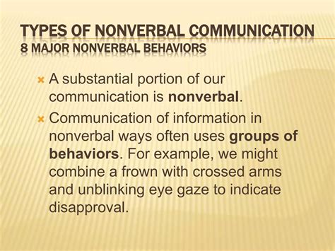 Types Of Nonverbal Communication Pptx