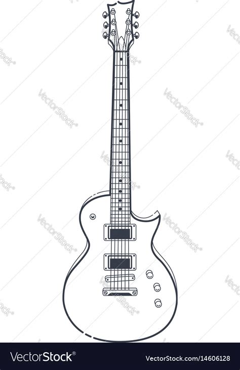 Electric Guitar Royalty Free Vector Image Vectorstock