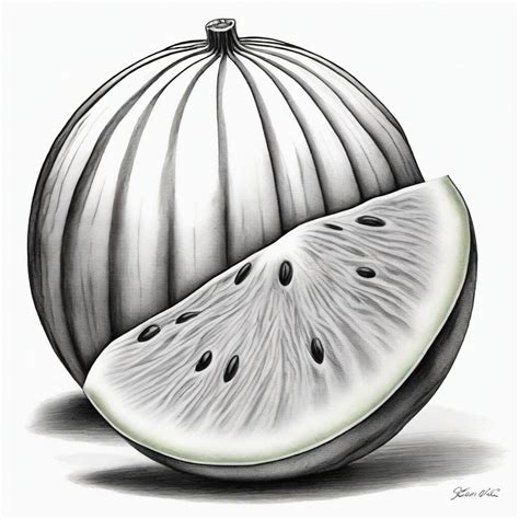 Pencil Drawing Of Watermelon Reposting My Watermelon Drawing After