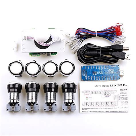 Buy Easyget Zero Delay Pc Arcade Game DIY Parts Kit 1 X 5pin 8 Way Joystick 8 X Chrome