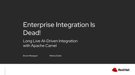 Enterprise Integration Is Dead Long Live Ai Driven Integration With Apache Camelpdf