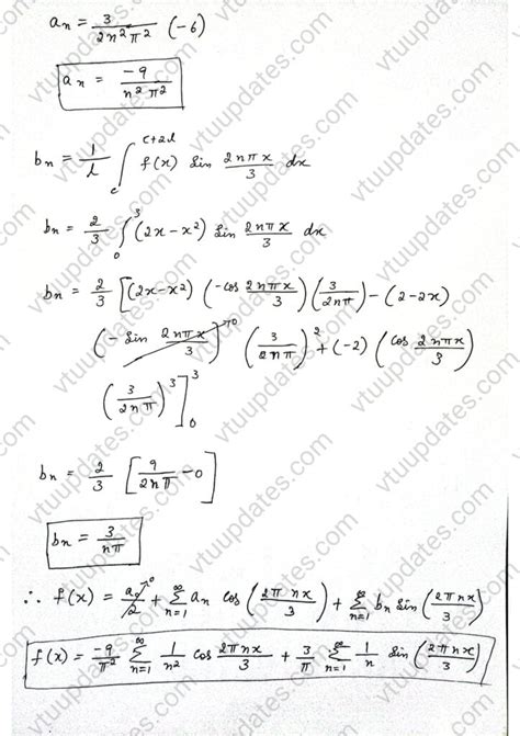 Find The Fourier Series Expansion Of 𝑓 𝑥 2𝑥 − 𝑥2 𝑖𝑛 0 3