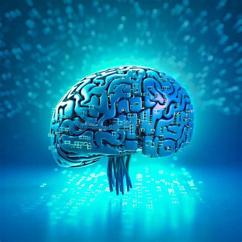 artificial intelligence brain and program code generative ai stock