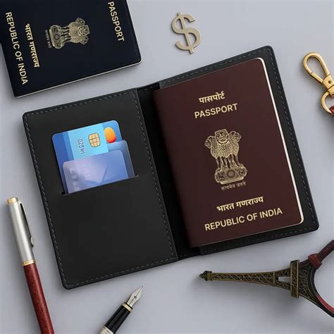 Custom Name Black Passport Cover Zyka