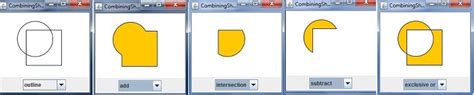 Program And Technology Combine Multiple Shapes In Java Using 2dgraphics