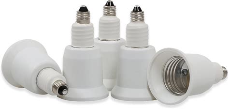 8 Pack Spiritled E11 To E12 Socket Adapter Mini Candelabra E11 Base To Candelabra E12 Socket