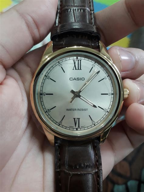 Casio Mtp V005l 2b5 Brown Leather Strap Watch For Men