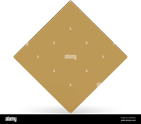 Golden Rhombus Metallic Corner Geometric Shape Premium Base Foundation