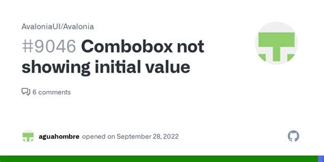 Combobox Not Showing Initial Value · Issue 9046 · Avaloniauiavalonia