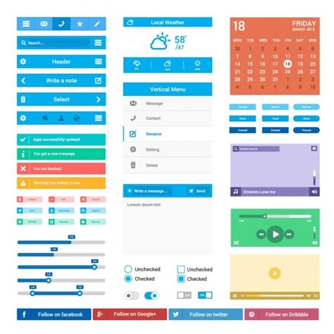 free vector website element collection