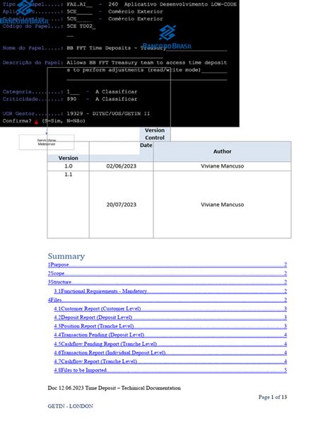 Process Technical Documentation Docx 0 Pdf Deposit Account Banks