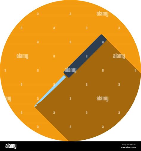 Crochet Hook Icon. Flat Circle Stencil Design With Long Shadow. Vector Illustration Stock Vector ...