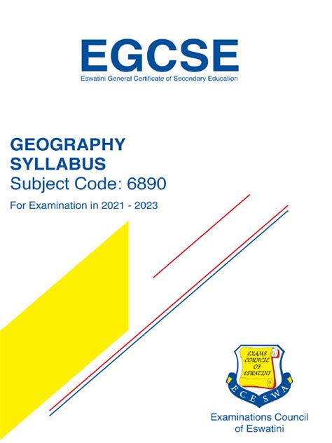 Egcse Geography 2021 2023 Syllabus Pdf Plate Tectonics Agriculture