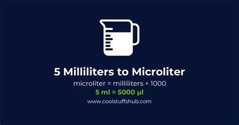 Convert 5 Milliliters To Microliter 5 Ml To µl Conversion