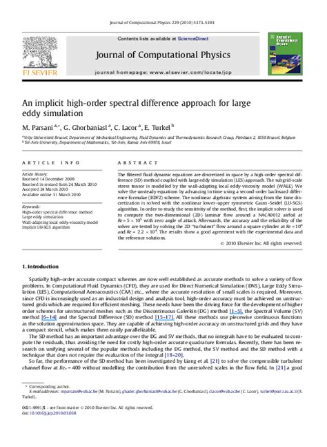Pdf An Implicit High Order Spectral Difference Approach For Large