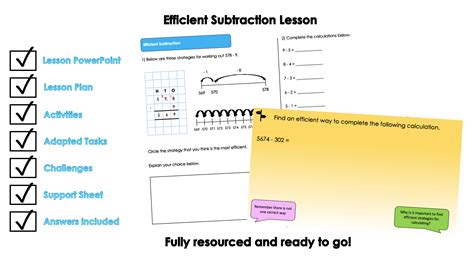 Year 4 Addition And Subtraction Efficient Subtraction Lesson Teaching Resources