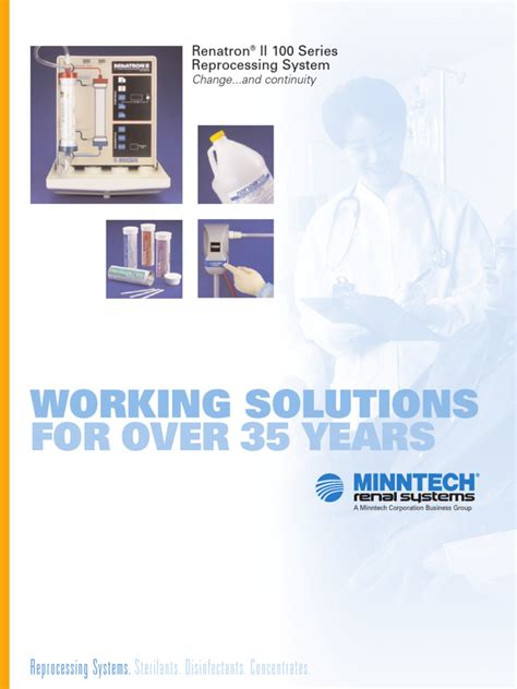 Renatron Dialyzer Reprocessing Machine Pdf Alternating Current