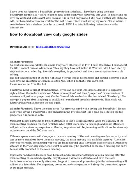 Fillable Online How Do I Turn Off Read Only Mode In Powerpoint Fax