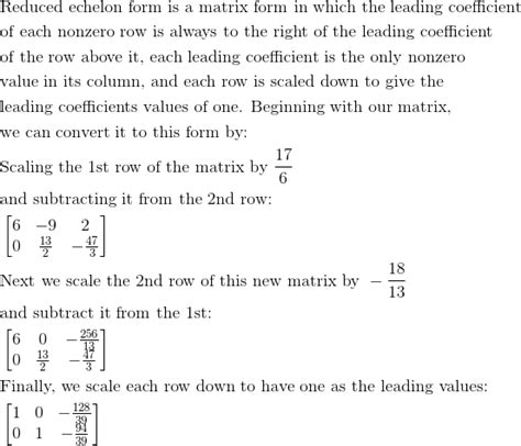 Reduced Row Echelon Form And Row Operations Linear Algebra