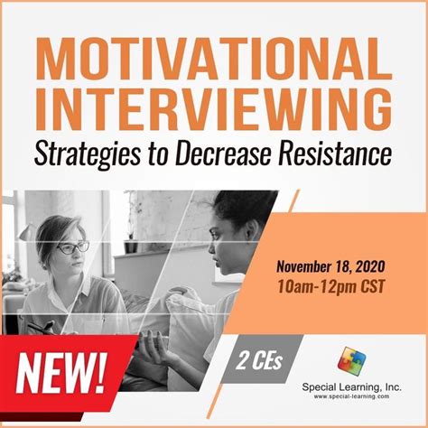 Motivational Interviewing Strategies To Decrease Resistance Motivational Interviewing