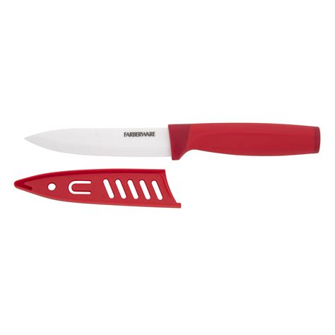 Farberware Ceramic 5 Inch Utility Knife With Custom Fit Blade Cover