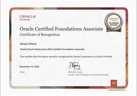 Oraclecloud Oci Certification Cloudcomputing Professionaldevelopment Shiwani Mishra 14