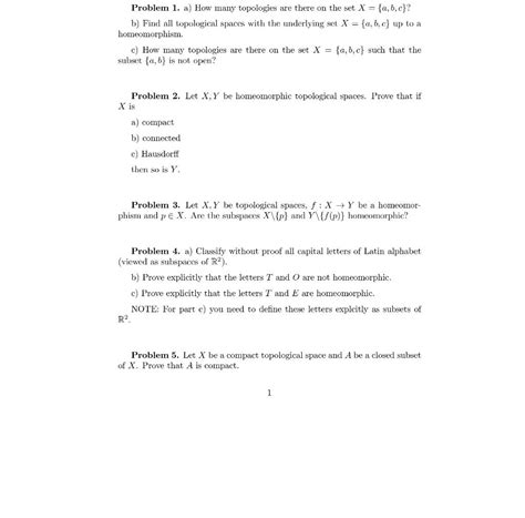 Solved Problem A How Many Topologies Are There On The Chegg