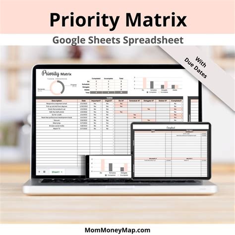 Organization Sheet Eisenhower Matrix Task Planner Template Task Organizer For Prioritization