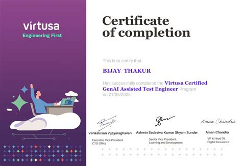 Genai Testautomation Virtusa Aiintesting Continuouslearning Qualityengineering Bijay Thakur