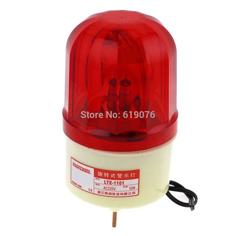 ac 220v 10w buzzer sound industrial signal tower rotating light warning