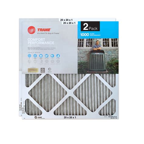 20 X 20 X 1 Trane Comfort Performance Air Filter 1000 Micro Particle