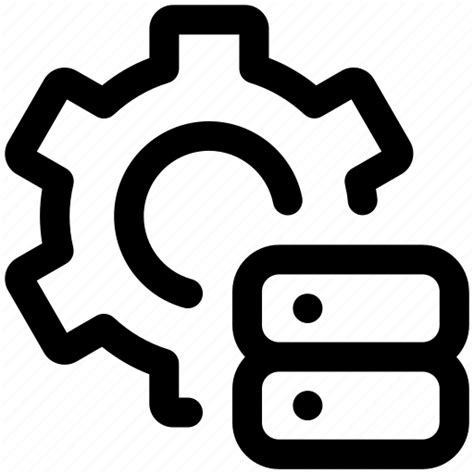 Data Database Server Network Storage Settings Gear Icon