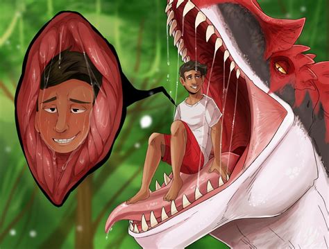 Rule 34 Bodily Fluids Carn Clothed Clothing Dinosaur Feral Feral On Male Hoom Vic Human