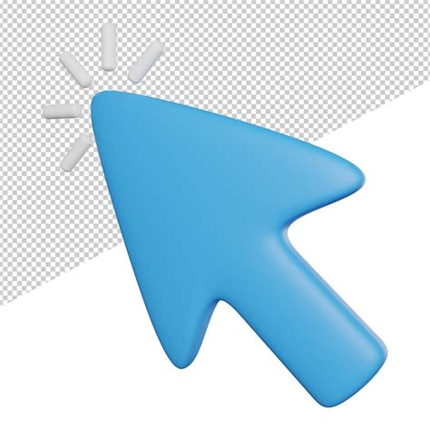 Premium Psd Cursor Select Click Side View 3d Rendering Icon