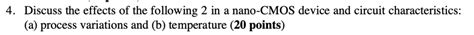 Solved Discuss The Effects Of The Following In A Chegg
