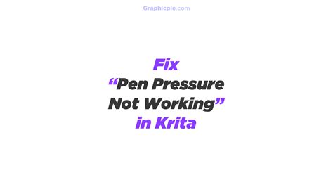 How To Fix Pen Pressure Not Working In Krita Graphic Pie