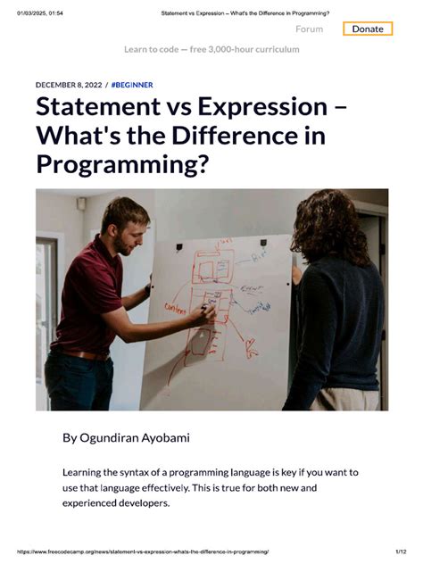 Expression Vs Statement Pdf