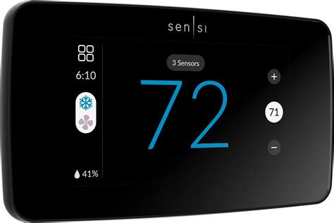 Sensi Touch Smart Thermostat With Touchscreen Color Display Programmable Wi Fi Data Privacy